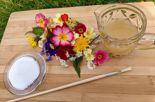Crystalising Edible Flowers